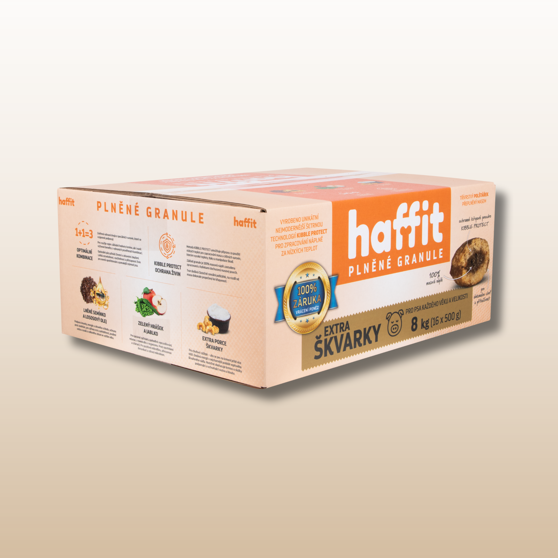 Haffit plněné granule - extra škvarky - Haffit